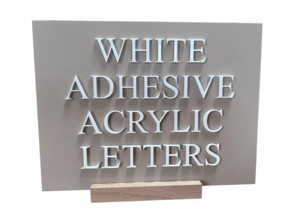 White Gloss Acrylic Adhesive Letters | Stick on acrylic letters ...